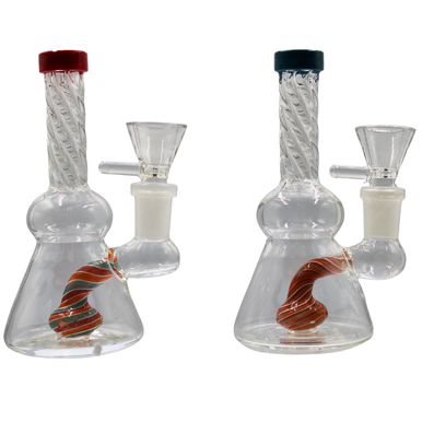 6" Color Swirl Perc w/ Spiral Rim