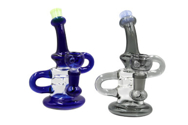 6" Color Tube Recycler mini water pipe