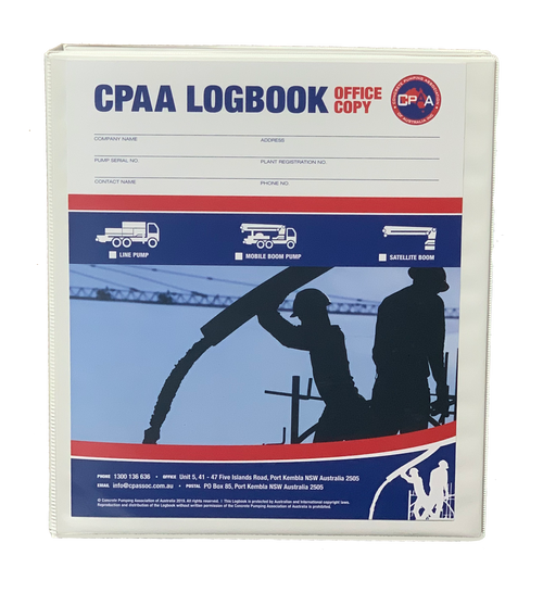 Office Copy Logbook (Folder) - Concrete Pumping Association of Australia