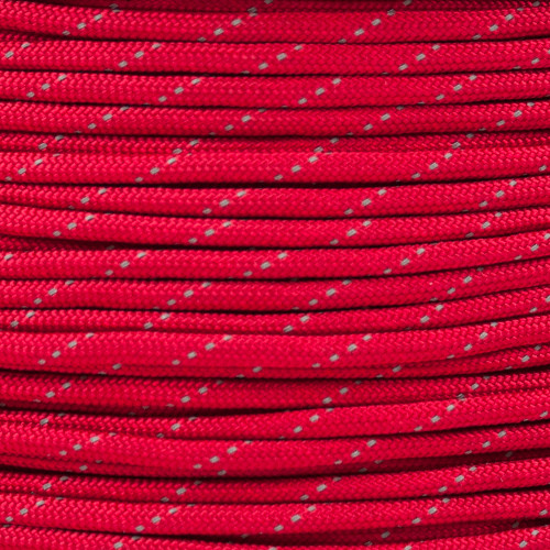 Imperial Red - 550 Paracord w/ Ref. Tracers | West Coast Paracord