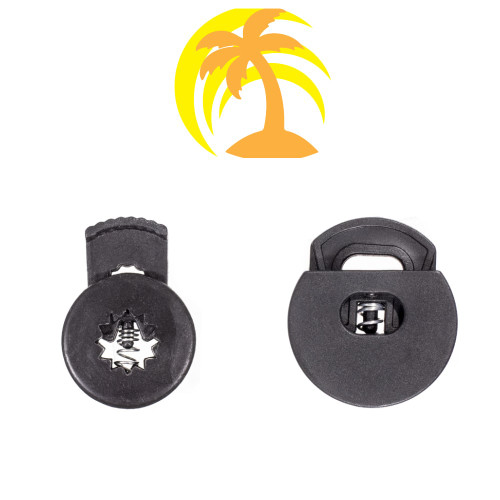 Black Circle Cord Locks | West Coast Paracord