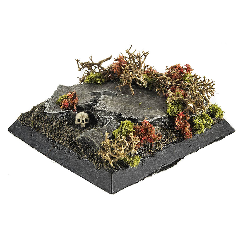 5 x Square Miniature Bases and Scenery Kit - WWGaming