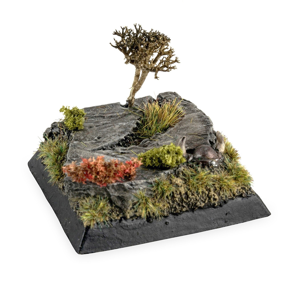5 x Square Miniature Bases and Scenery Kit - WWGaming