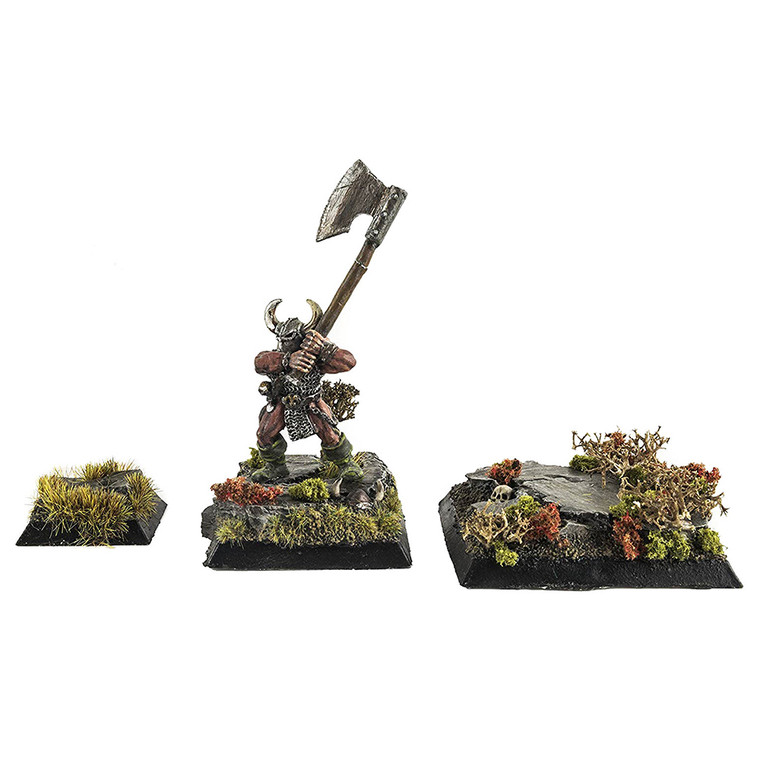 5 x Square Miniature Bases and Scenery Kit - WWGaming