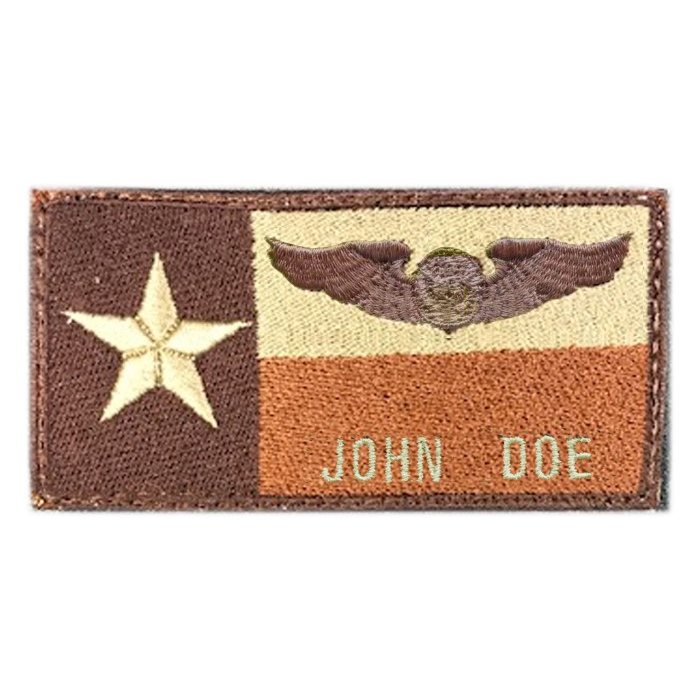 Texas Enlisted Aircrew 1-Line ABS-G / Flight Suit Badge | Kel-Lac