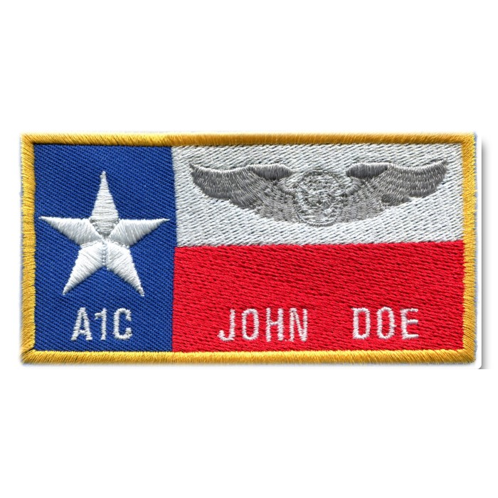 Texas Enlisted Aircrew 1-Line ABS-G / Flight Suit Badge | Kel-Lac