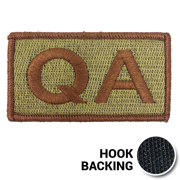 Embroidered Duty Identifier Tab - QA - OCP, Bagby + Spice Brown Border (w/ Hook Back) - Kel-Lac ...