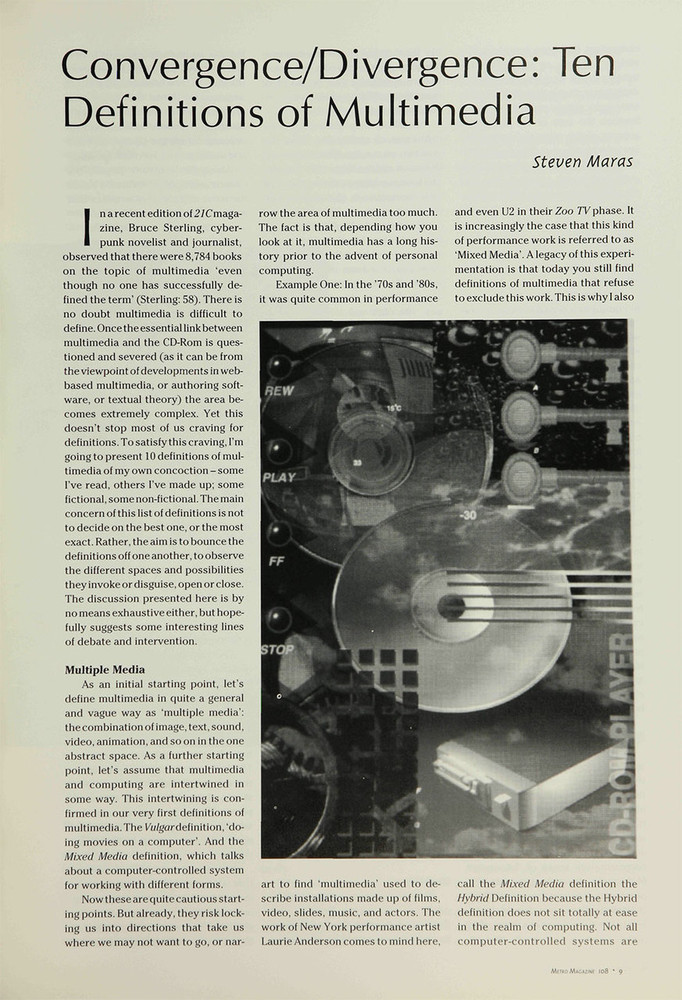 Convergence/Divergence: Ten Definitions of Multimedia - The Education Shop