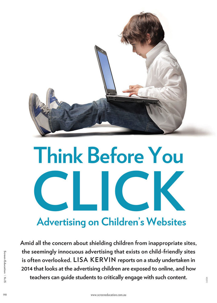 Think Before You Click: Advertising on Children's Websites - The ...