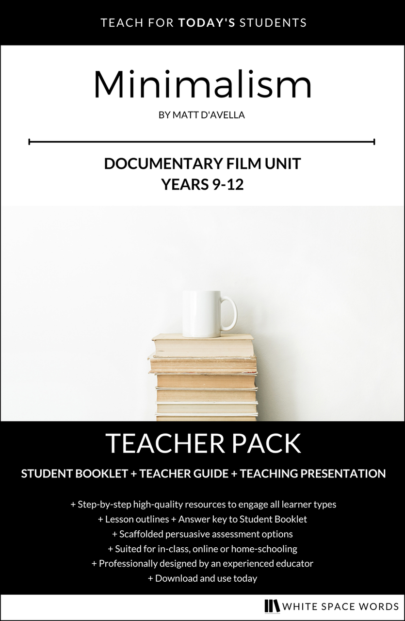 Minimalism: A Documentary About the Important Things (Teacher Pack ...