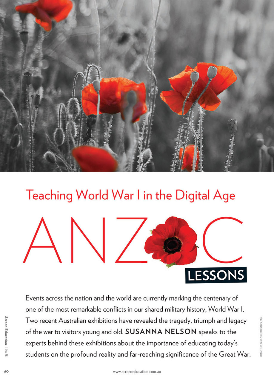 Anzac Lessons: Teaching World War I in the Digital Age - The Education Shop