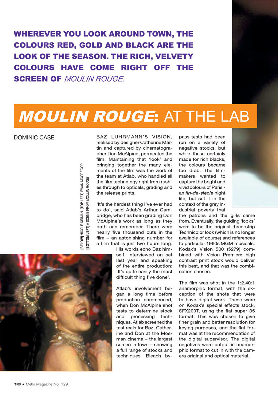 Moulin Rouge': At the Lab - The Education Shop