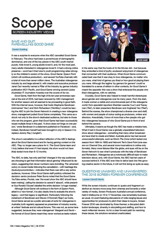 Scope: Screen Industry Views (M192) - The Education Shop