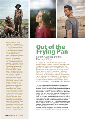 Industry Perspectives: Out of the Frying Pan: Screen Australia and the ...