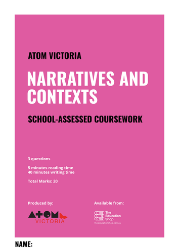 2024 ATOM Narratives and Contexts SAC for VCE Media Unit 3 - The ...