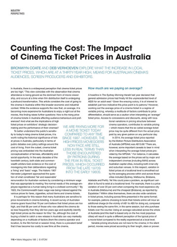 Counting the Cost: The Impact of Cinema Ticket Prices in Australia ...