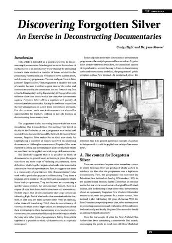 Discovering 'Forgotten Silver': An Exercise in Deconstructing ...