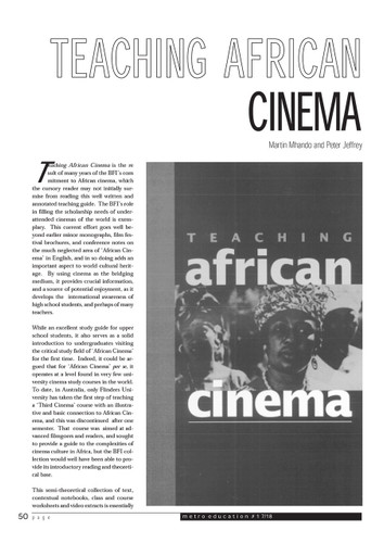 Teaching African Cinema - The Education Shop