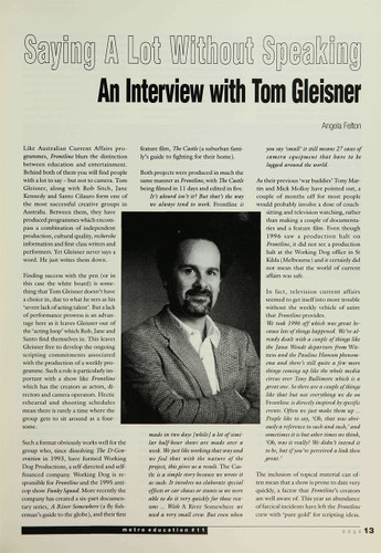 Saying a Lot Without Speaking: An Interview with Tom Gleisner - The ...
