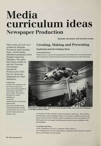 Media Curriculum Ideas: Newspaper Production - The Education Shop