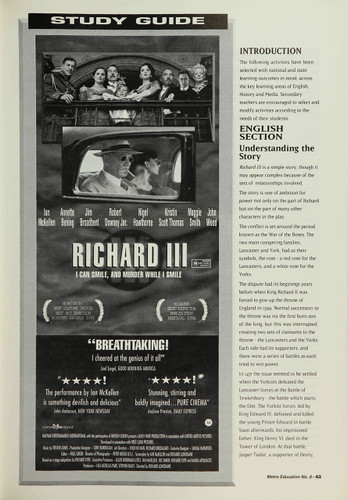 Richard III' (A Study Guide) - The Education Shop