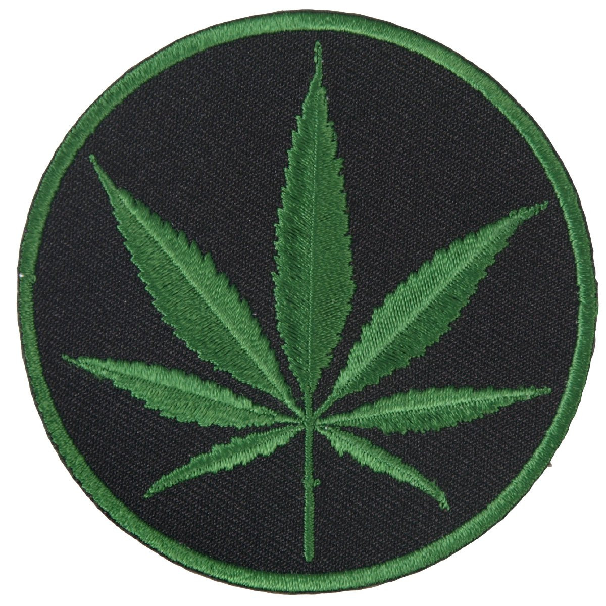 Marijuana Leaf Patch Cannabis Weed | Motorcycle Biker Kingman AZ Route 66