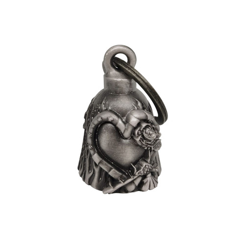 Heart with Red Rose Vine Motorcycle Bell | Biker Kingman AZ Route 66