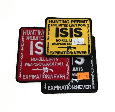 ISIS Hunting Permit Patch | Motorcycle Biker Kingman AZ Route 66