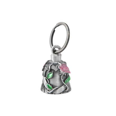 Heart with Pink Rose Vine Motorcycle Bell | Biker Kingman AZ Route 66