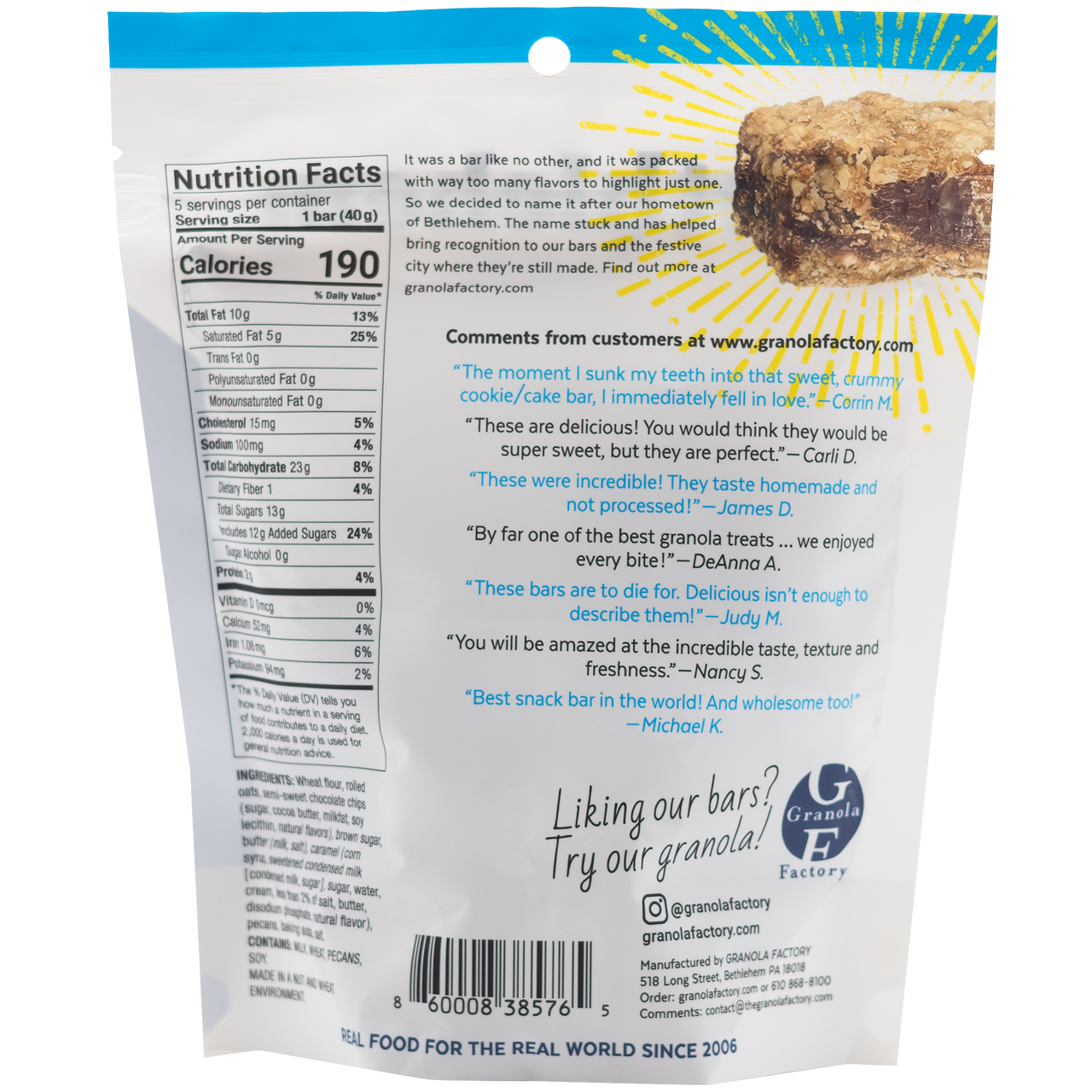 Chocolate Bethlehem Bar Granola Cookies - The Granola Factory