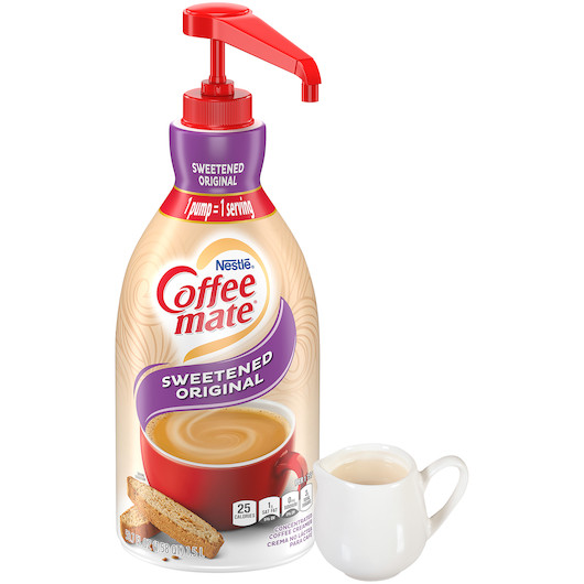 Coffee Mate Liquid Coffee Creamer, Sweetened Original, 1500mL Pump ...