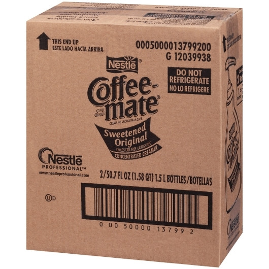 Coffee Mate Liquid Coffee Creamer, Sweetened Original, 1500mL Pump ...