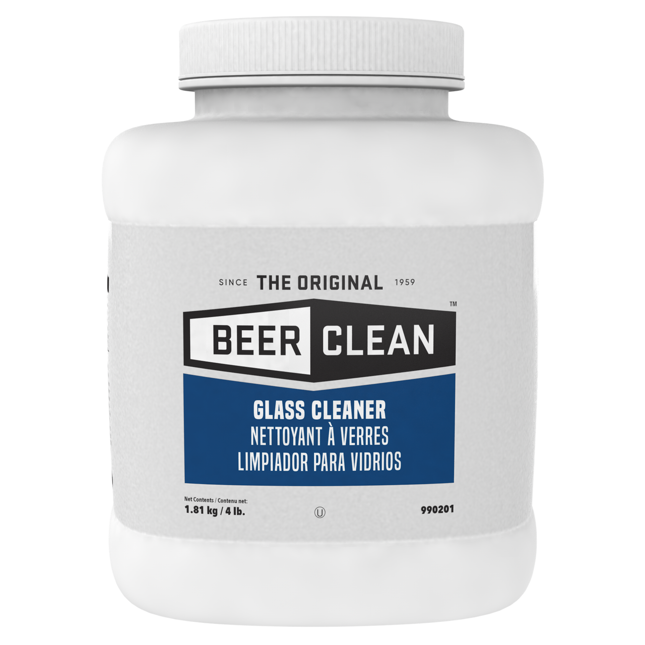 Diversey Beer Clean Glass Cleaner, Unscented, Powder, 4 Lb. Container