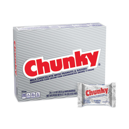 Nestle Chunky Bar, Individually Wrapped, 1.4 Oz, 24/box