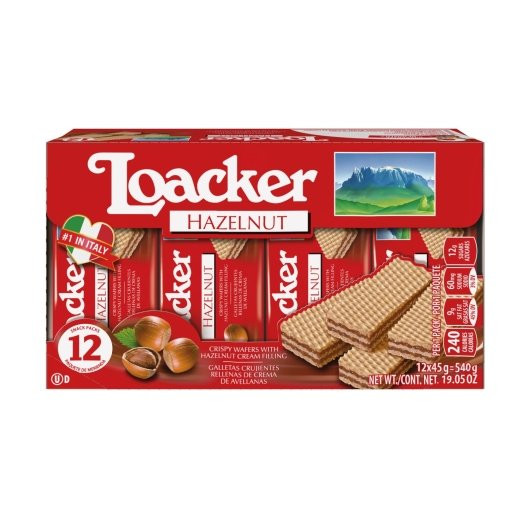 Loacker Classic Hazelnut Crispy Wafer, 1.59 Ounce - 144 Per Case