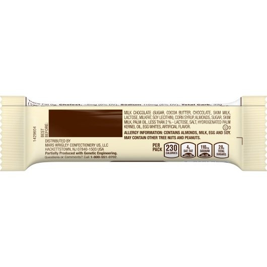 Snickers Almond Chocolate Candy Bar, 1.76 Ounces, 288 Per Case