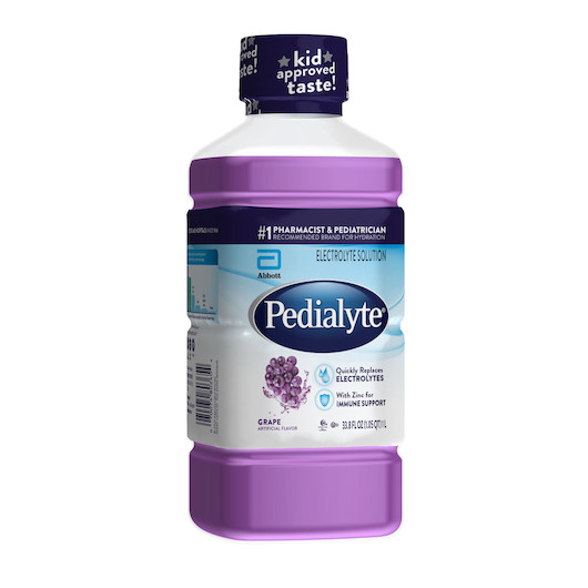 Pedialyte Beverage Grape Flavor 1 Liter Flavored Electrolyte Solution ...