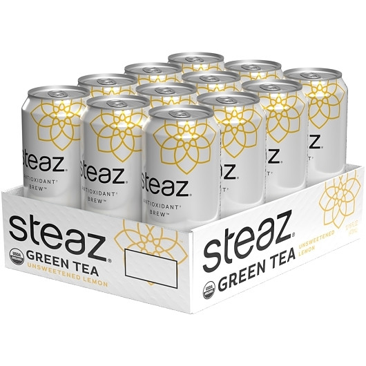 Steaz Iced Tea Organic Unsweetened Lemon, 16 Fluid Ounce, 12 Per Case