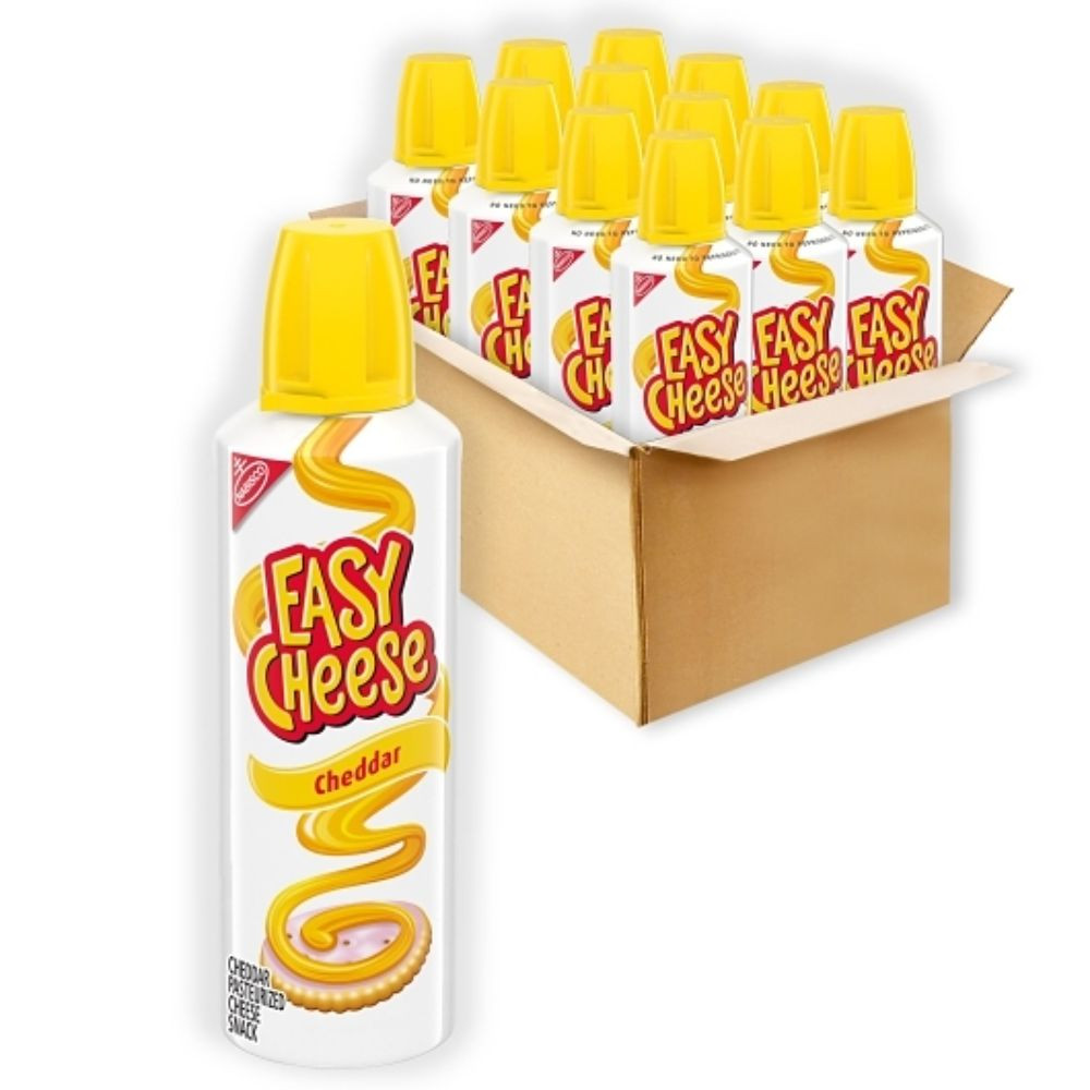 Easy Cheese Cheddar, 8 Ounce, 12 Per Case