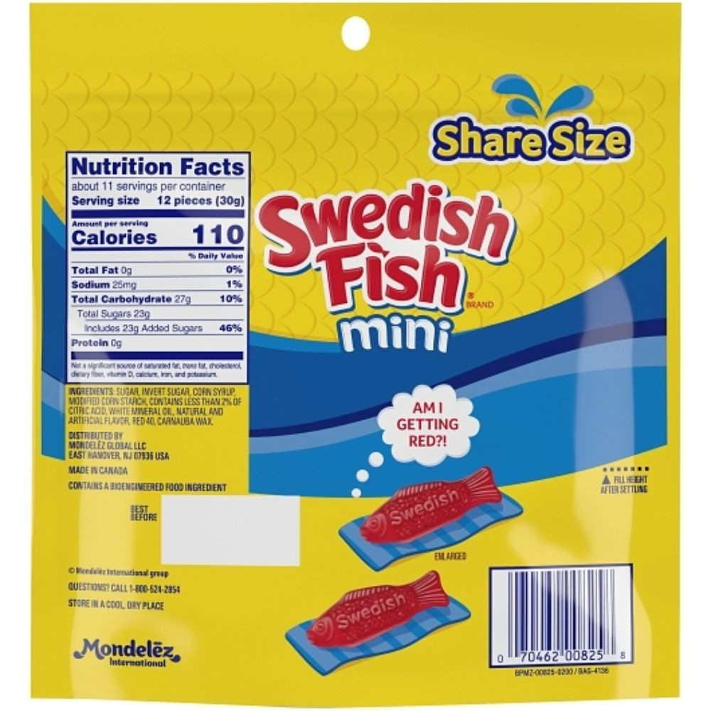 Swedish Fish Red Bag Gummy Candy, 12 Ounce, 12 Packs Per Case