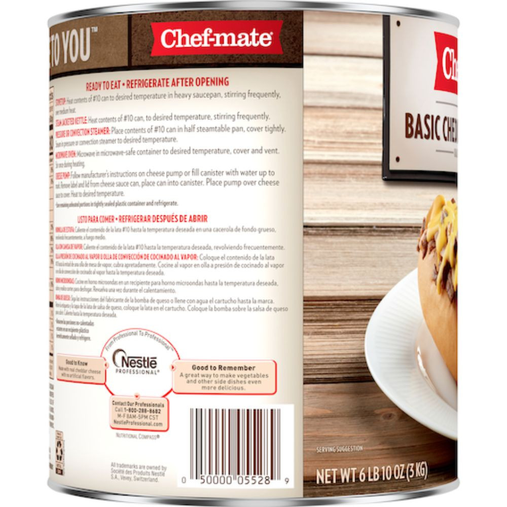 Chef-Mate Basic Cheddar Cheese Sauce, 106 Ounces, 6 Per Case