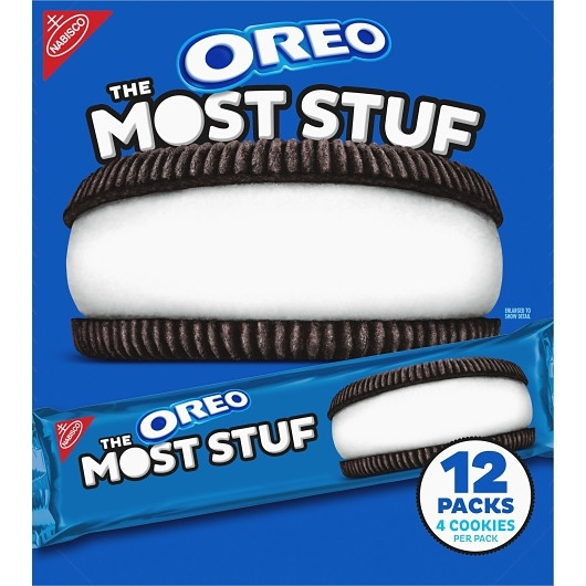 Oreo The Most Stuf Single Serve Chocolate Sandwich Cookie, 3 Ounce, 12 ...