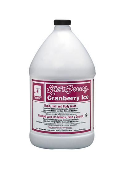Spartan Lite 'n Foamy Cranberry Ice Hand Soap, 1 Gallon, 4 Per Case