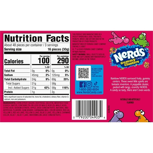 Nerds Gummy Clusters Candy - Theater Box, 3 Ounce, 12 Per Case