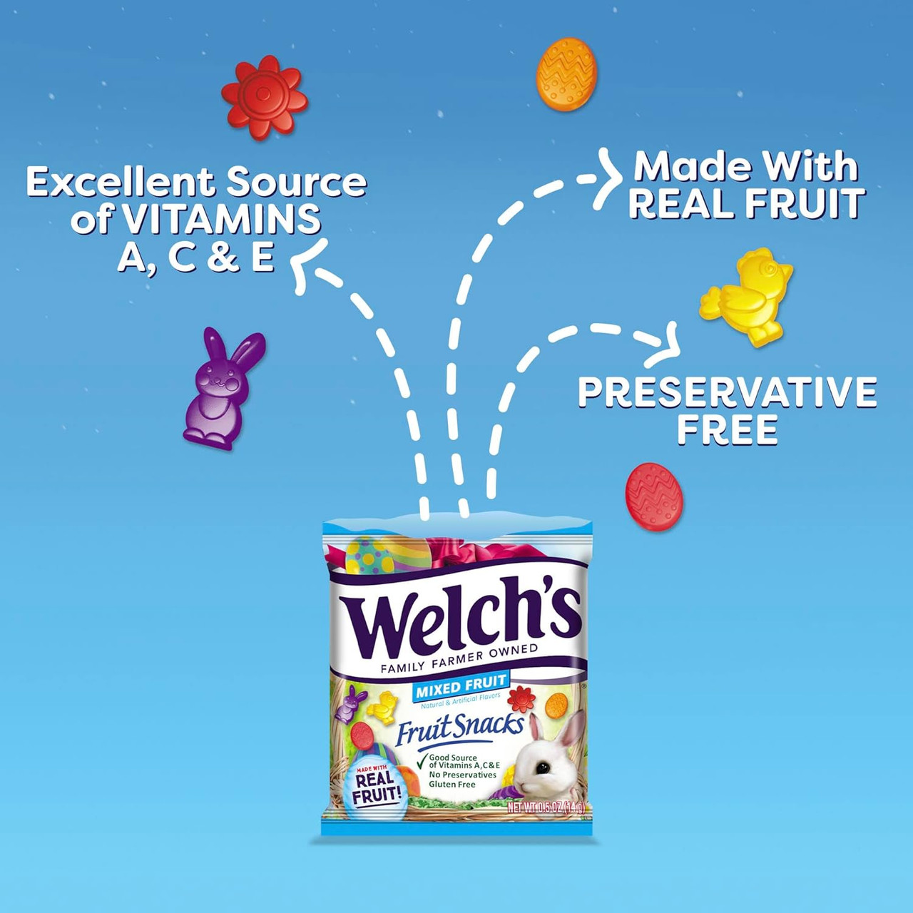 Welch's Fruit Snacks Island Fruits, 0.5 Ounce, 250 per Case