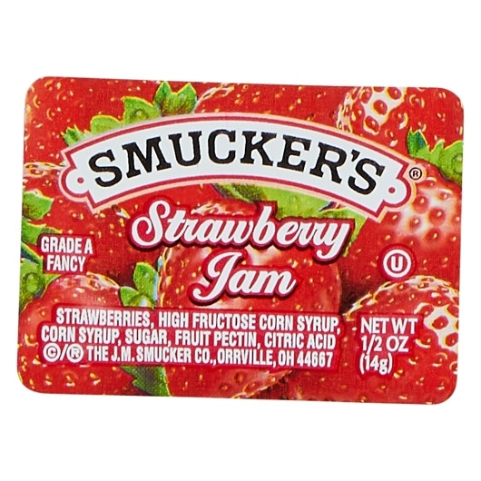 Smucker's Strawberry Jam, 0.5 Ounces, 400 Per Case