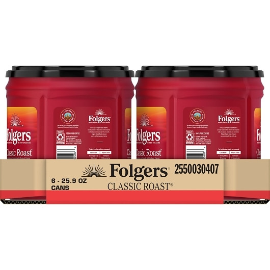 Folgers Classic Roast, 25.9 Ounces, 6 Per Case