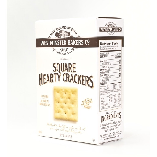 Westminster Crackers Hearty Square Cracker, 6 Ounces, 12 Per Case