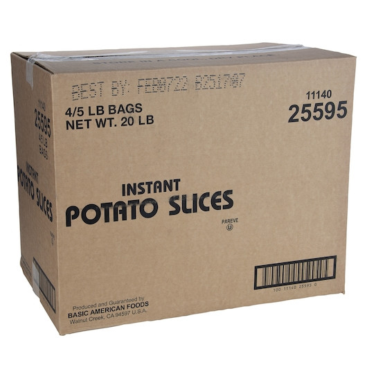 Basic American Foods Sliced Potatoes, 5 Pound, 4 Per Case