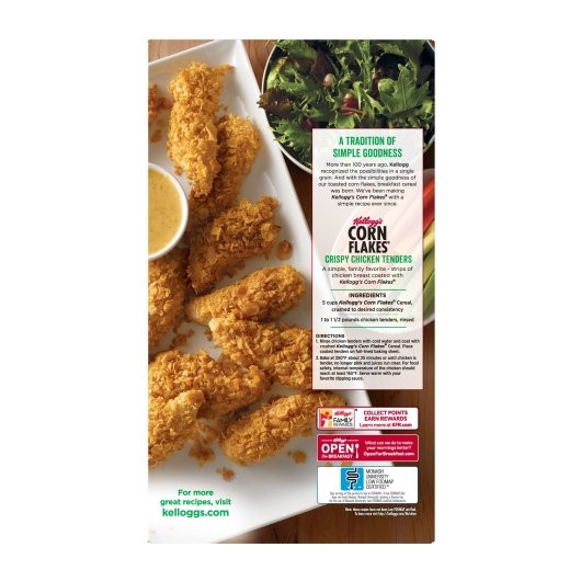 Kellogg's Corn Flakes Cereal Box, 12 Ounce, 10 Per Case